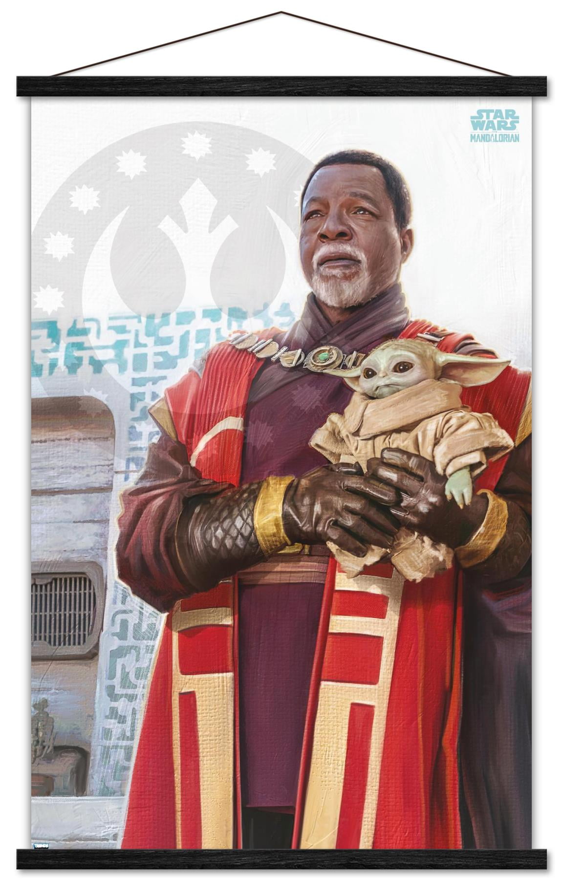 Star Wars: The Mandalorian Season 3 - Grogu and Greef Karga Wall Poster with Magnetic Frame, 22. ...