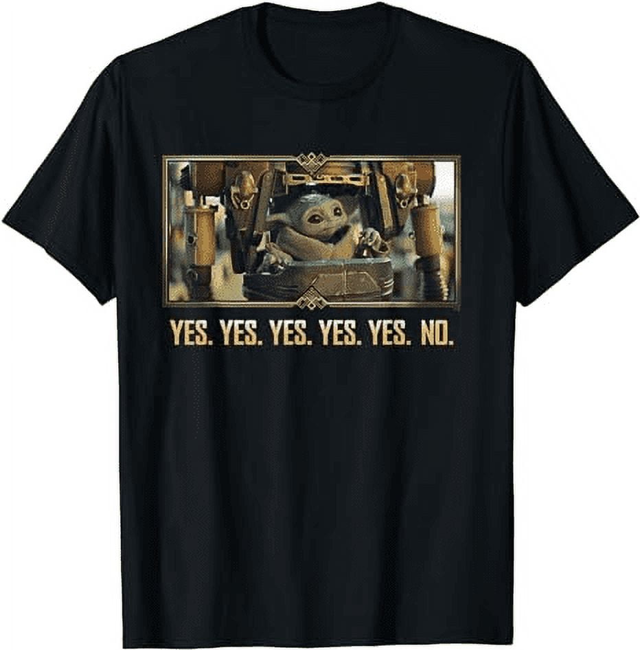 Star Wars The Mandalorian Season 3 Grogu in IG-12 Yes Yes No T-Shirt ...