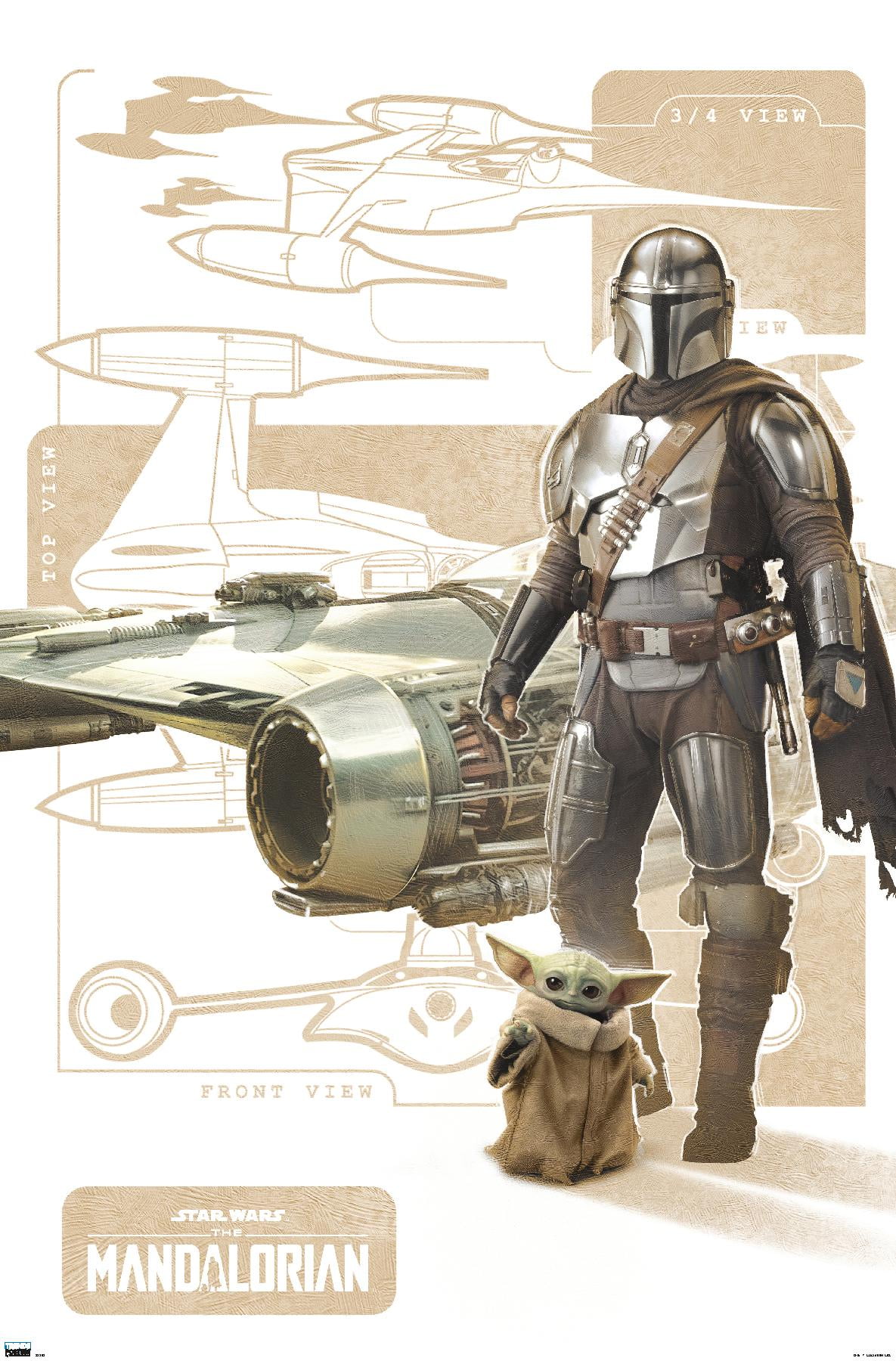 Star Wars: The Mandalorian Season 3 - N1 Starfighter Wall Poster, 14.725" x 22.375" - Walmart.com