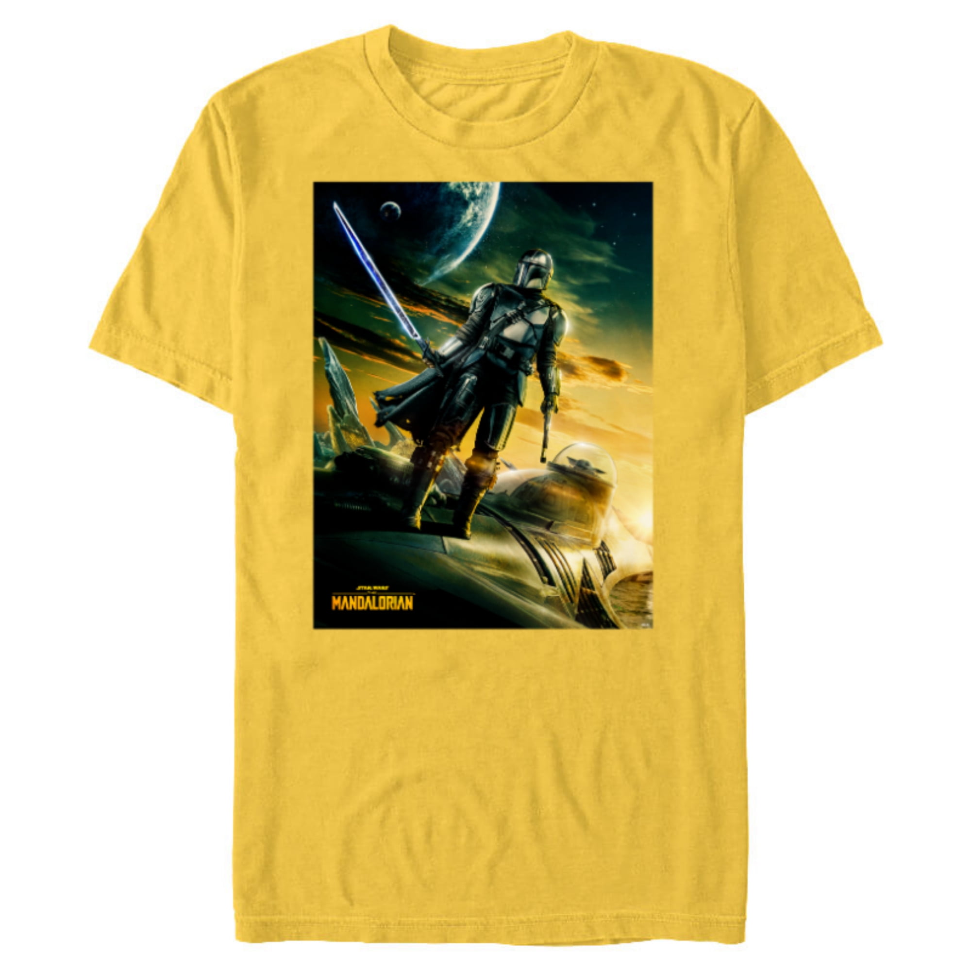 Star Wars The Mandalorian Season 3 Poster Design - Short Sleeve Blended ...