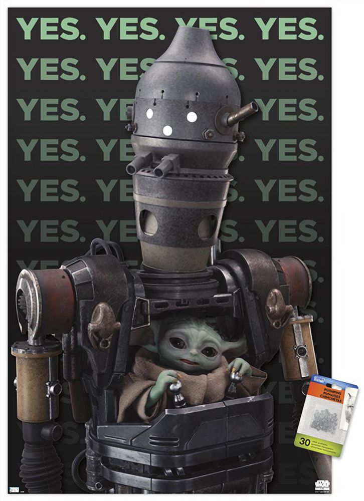 Star Wars: The Mandalorian Season 3 - Yes Wall Poster with Push Pins ...
