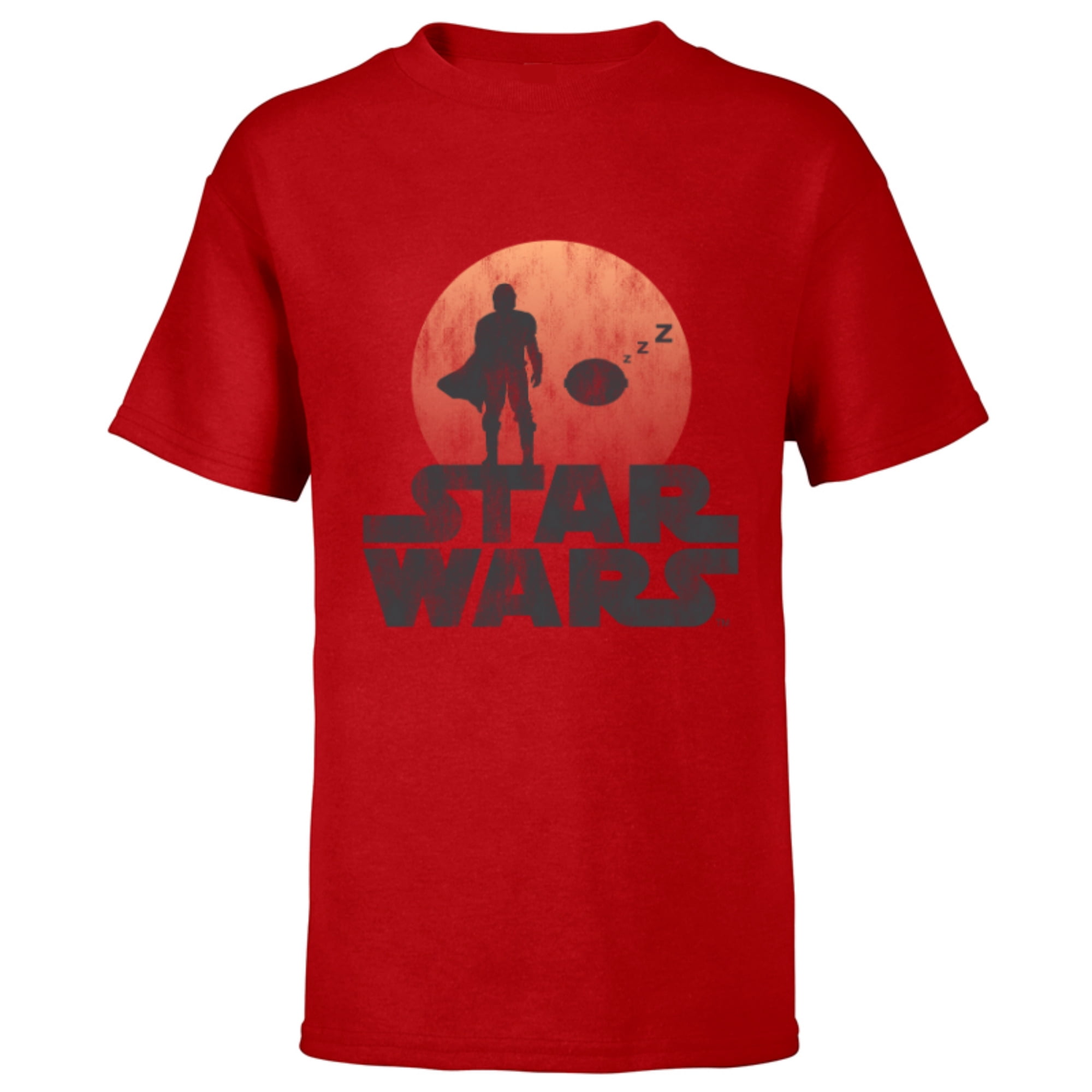 Star Wars The Mandalorian Sleeping Child Silhouette - Short Sleeve T ...