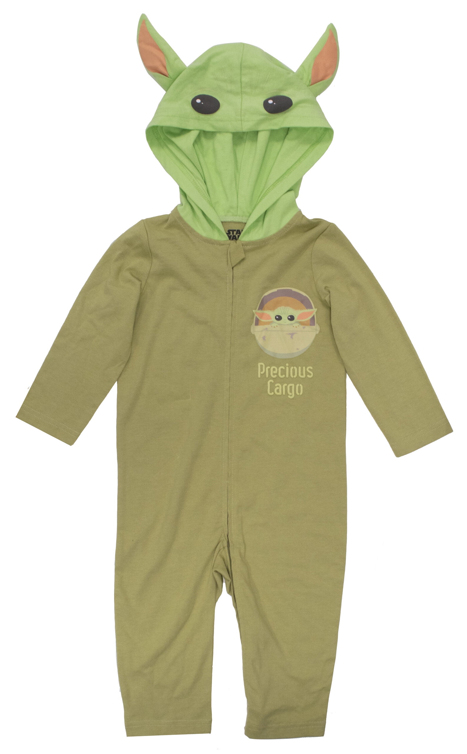 Star Wars Mandalorian Grogu Baby Yoda Cosplay Jumpsuit, Zip Up Coverall ...