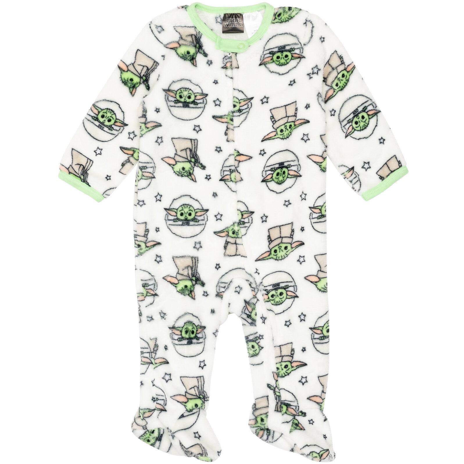 Star Wars The Mandalorian The Child Infant Baby Boys Zip Up Sleep N ...