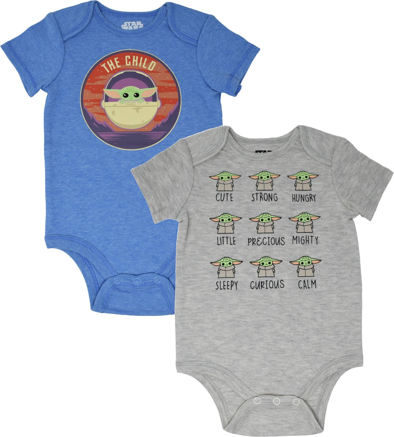 Star Wars The Mandalorian Baby Boys Bodysuits, 2 Pack, Newborn to ...