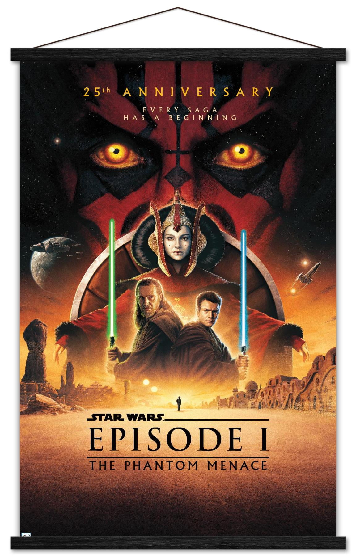 Star Wars: The Phantom Menace - 25th Anniversary One Sheet Wall Poster ...