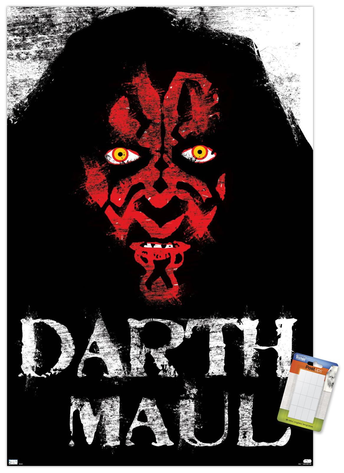 Star Wars: The Phantom Menace - Darth Maul Charcoal Wall Poster, 22.375 ...