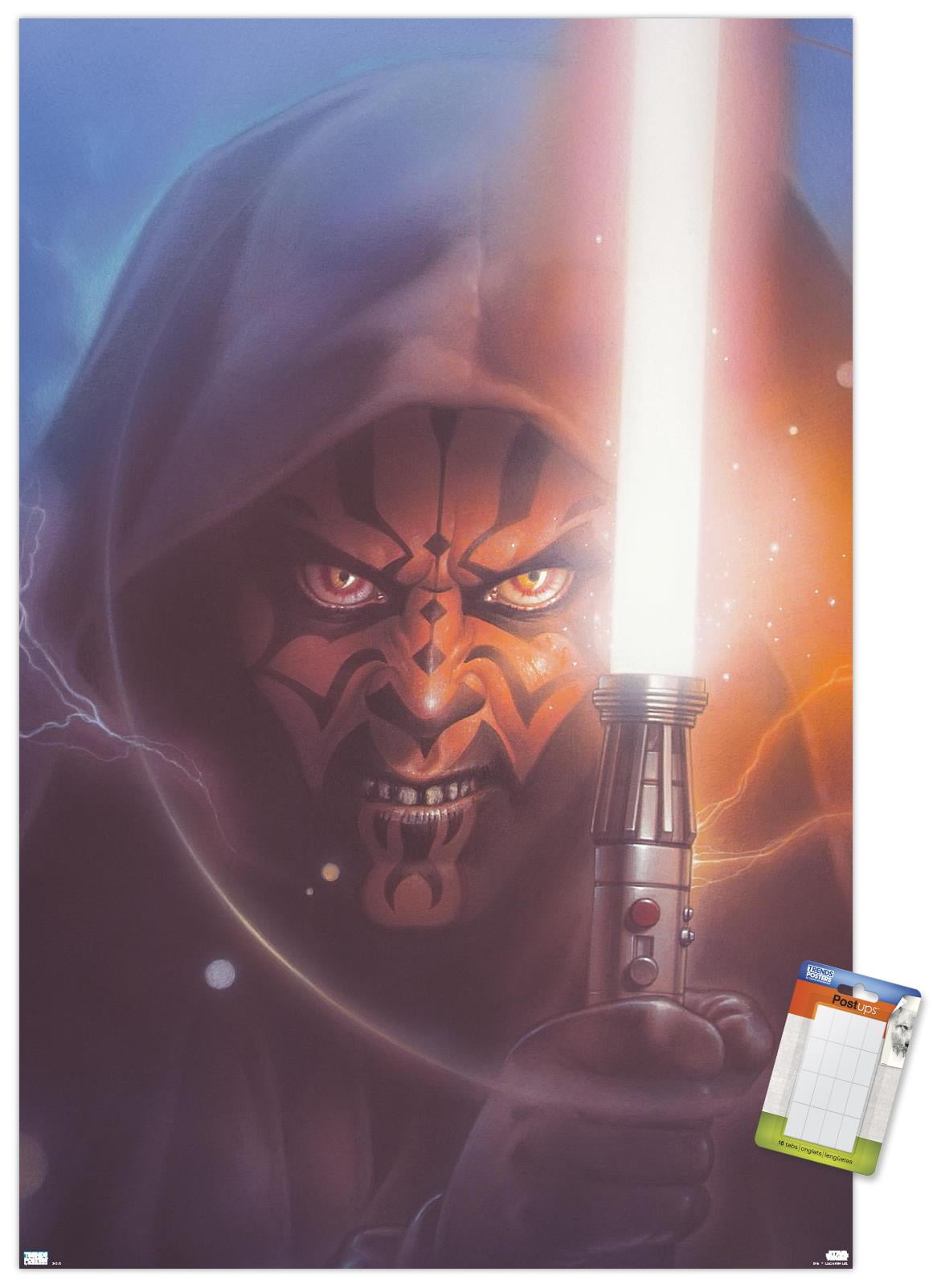 Star Wars: The Phantom Menace - Darth Maul Lightsaber Wall Poster, 14.725" x 22.375" - Walmart.com