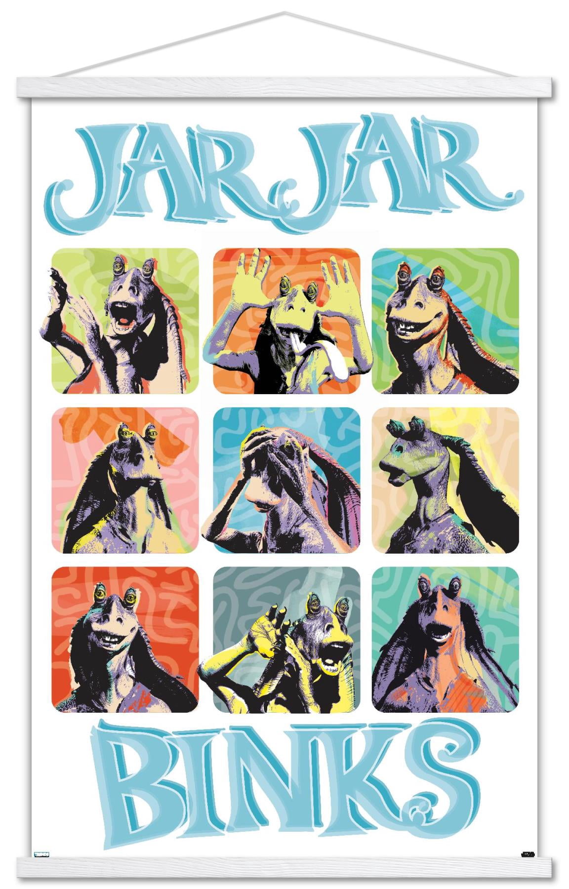 Star Wars: The Phantom Menace - Jar Jar Binks Grid Wall Poster with ...