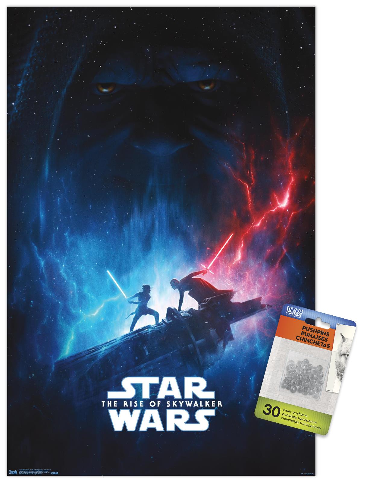 Star Wars: The Rise Of Skywalker - One Sheet Wall Poster with Push Pins ...