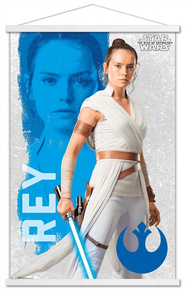 Star Wars: The Rise Of Skywalker - Rey Wall Poster with Magnetic Frame ...