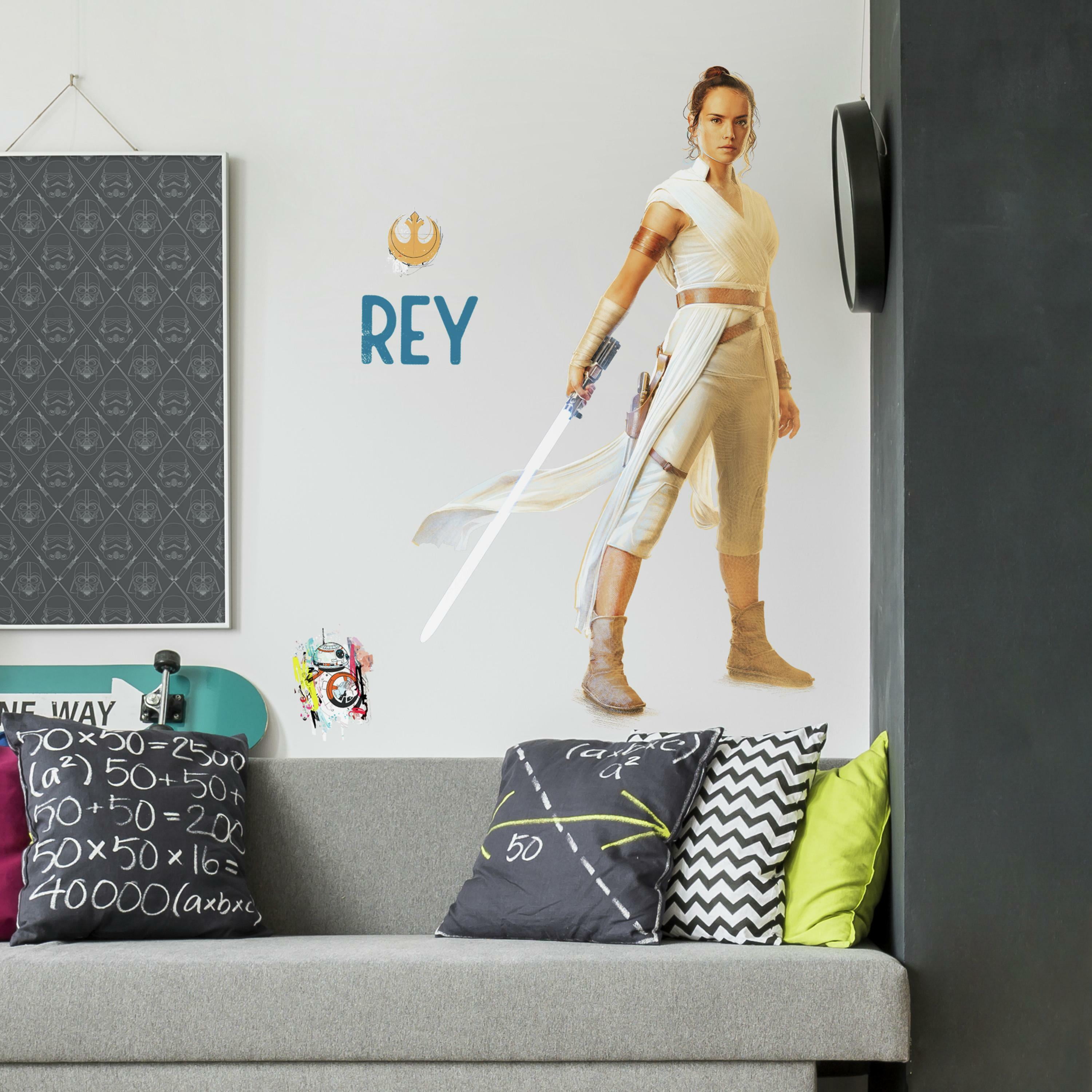 Star Wars: The Rise of Skywalker Rey Giant Wall Decal - Walmart.com