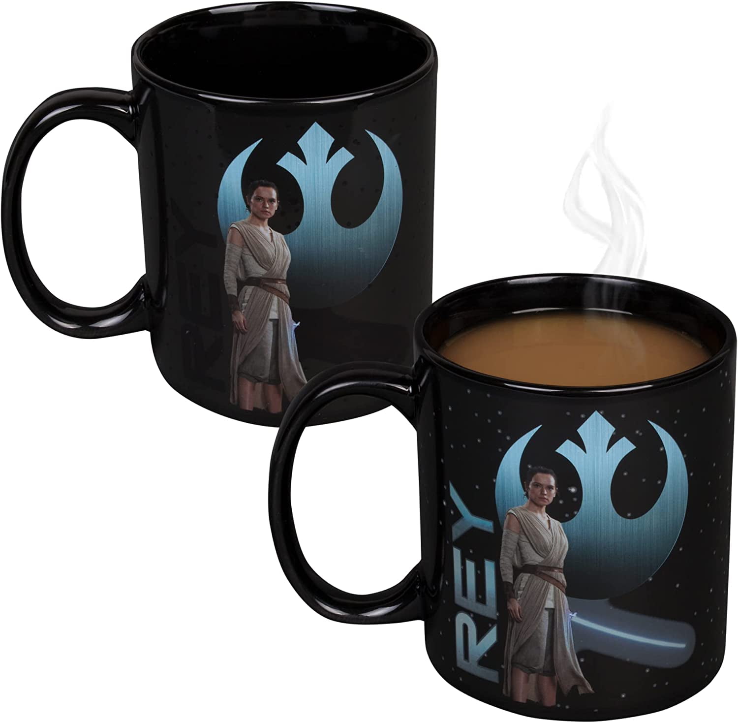 Star Wars: The Rise of Skywalker Rey Heat Reveal Coffee Mug with ...