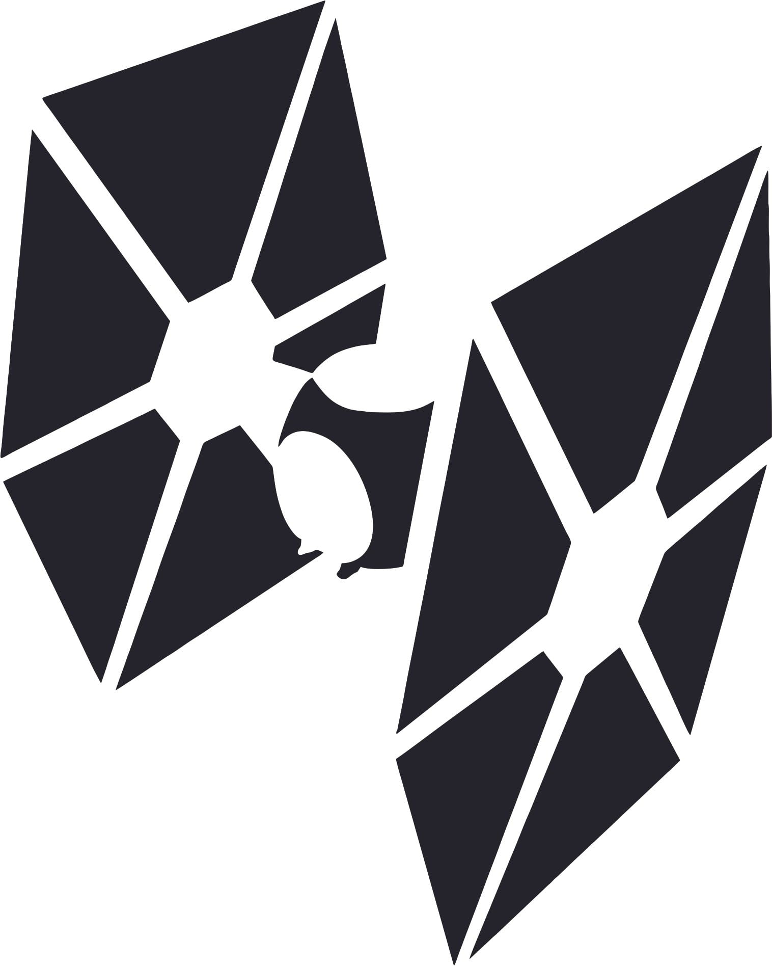 Star Wars Tie Fighter Cartoon Character Wall Art Vinyl Sticker Design ...