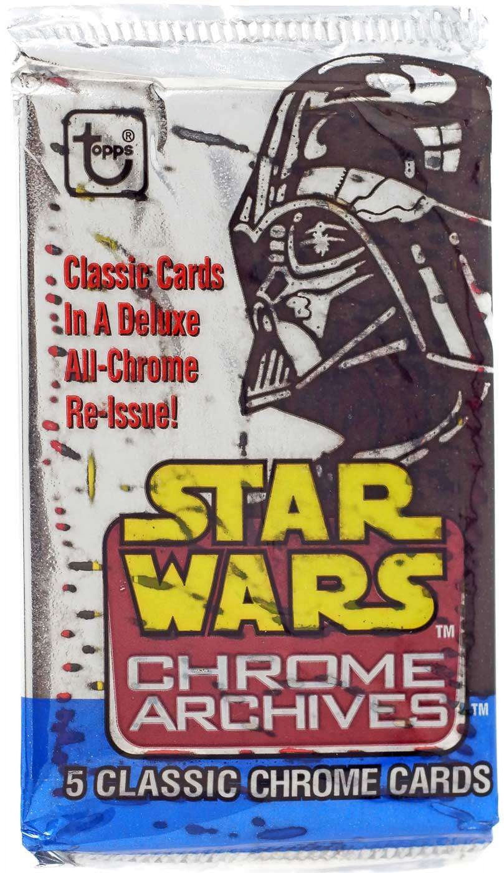 Collectible Star Wars Topps Chrome Archives Trading Card hobby Pack (5 ...