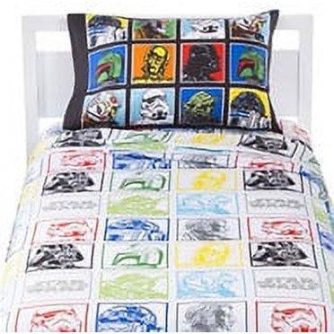 Walmart Star Wars Bedding: Darth Vader Kids Classic Grid Full Reversible Comforter - Walmart.com