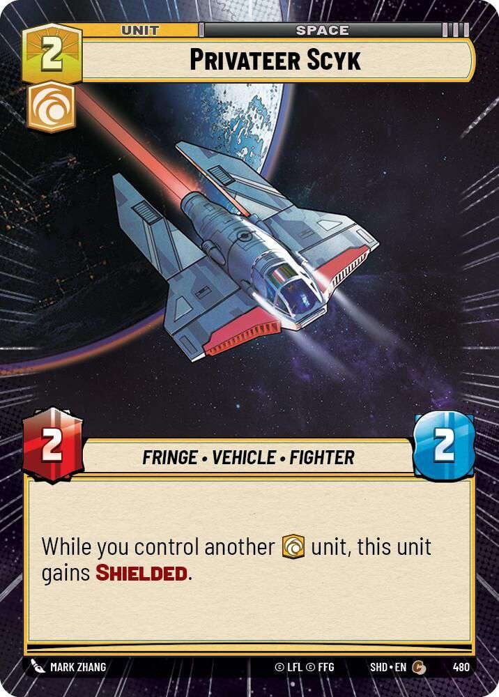 Star Wars: Unlimited Shadows of the Galaxy Common Privateer Scyk #480 ...