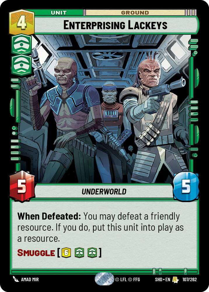 Star Wars: Unlimited Shadows of the Galaxy Rare Enterprising Lackeys ...