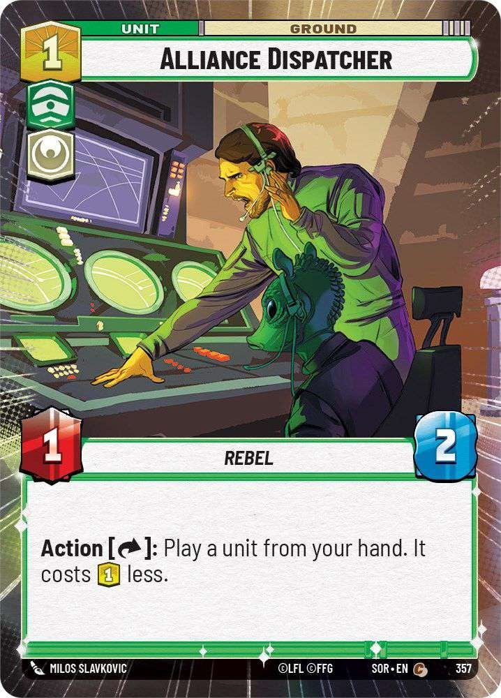 Star Wars: Unlimited Spark of Rebellion Common Alliance Dispatcher #357 ...