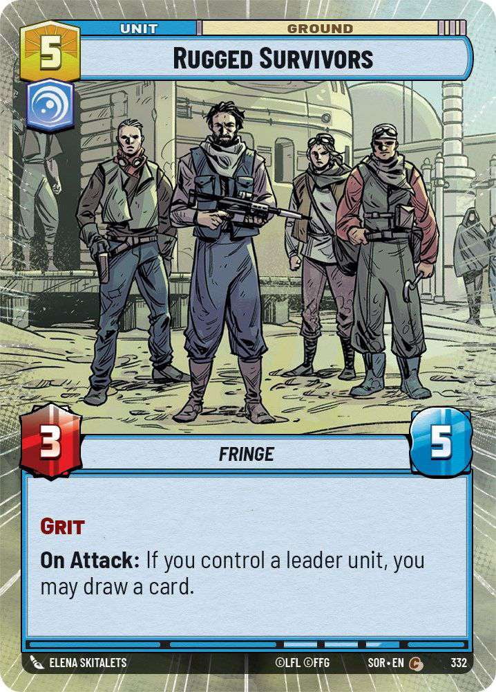 Star Wars: Unlimited Spark of Rebellion Common Rugged Survivors #332 ...