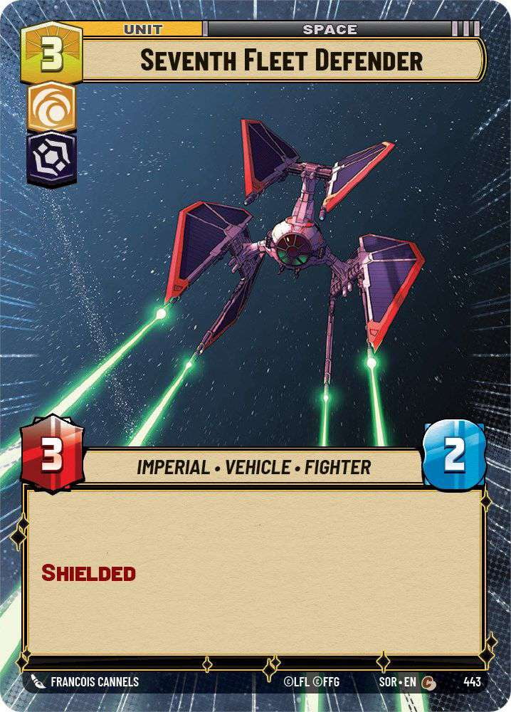 Star Wars: Unlimited Spark of Rebellion Common Seventh Fleet Defender #443 (Hyperspace ...