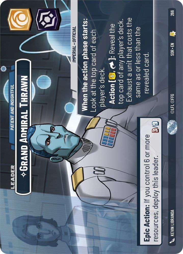 Star Wars: Unlimited Spark of Rebellion Rare Grand Admiral Thrawn ...