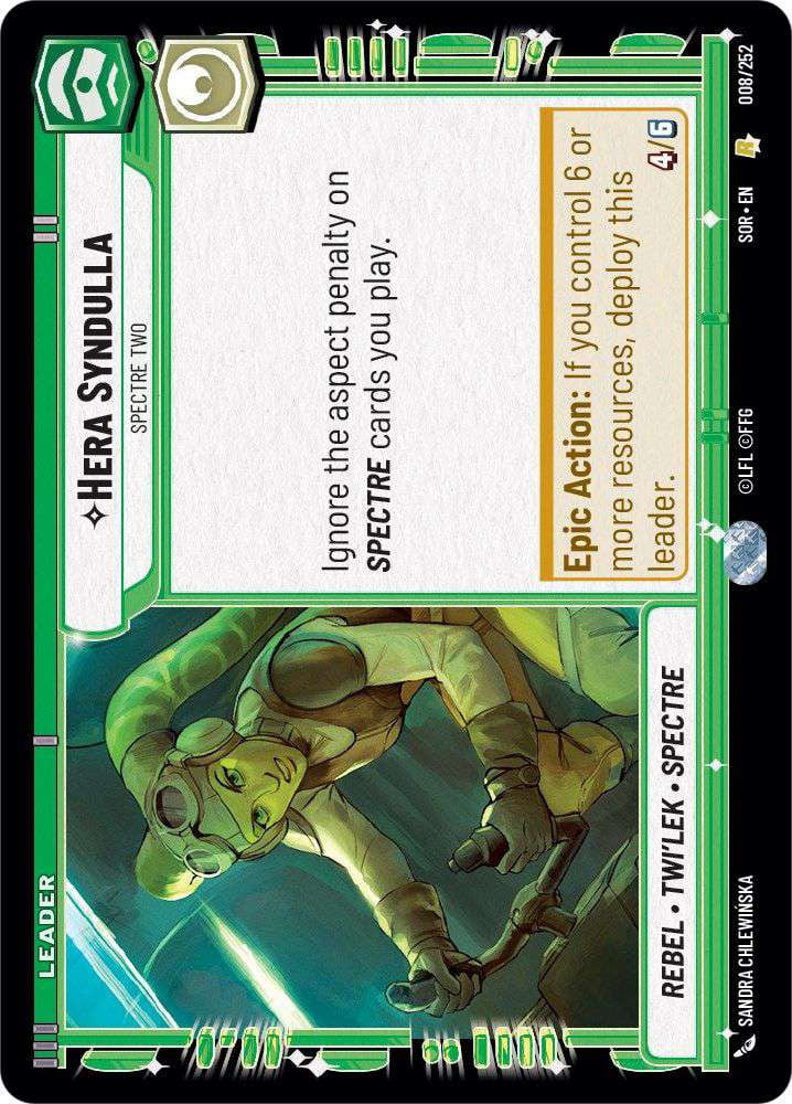 Star Wars: Unlimited Spark of Rebellion Rare Hera Syndulla - Spectre ...