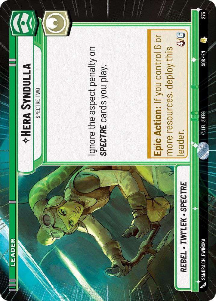 Star Wars: Unlimited Spark of Rebellion Rare Hera Syndulla - Spectre ...