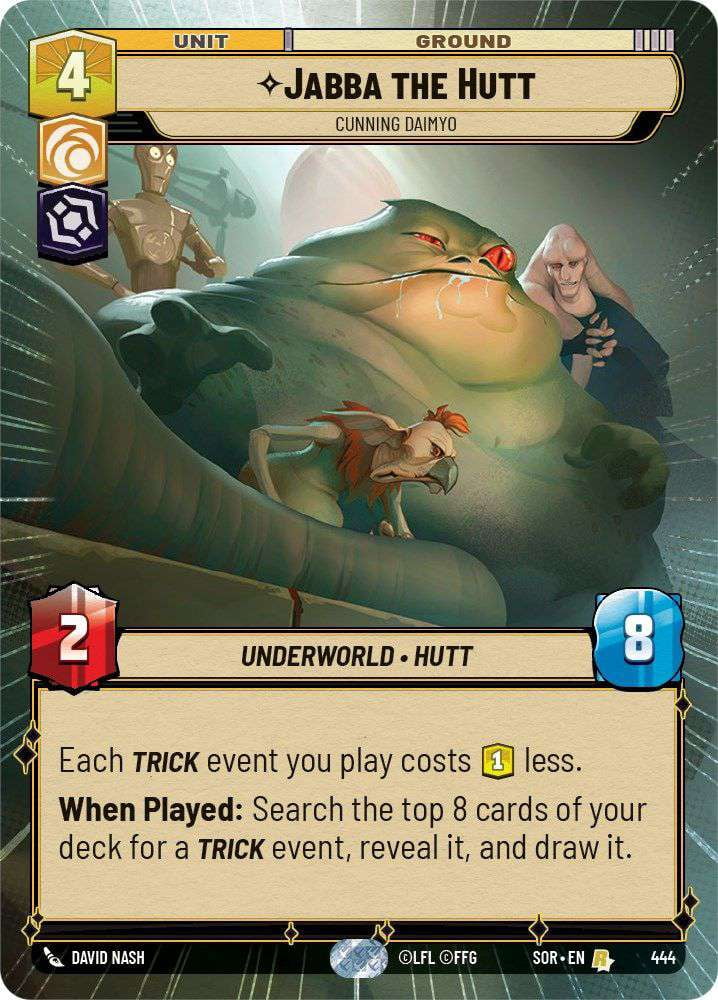 Star Wars: Unlimited Spark of Rebellion Rare Jabba the Hutt - Cunning ...