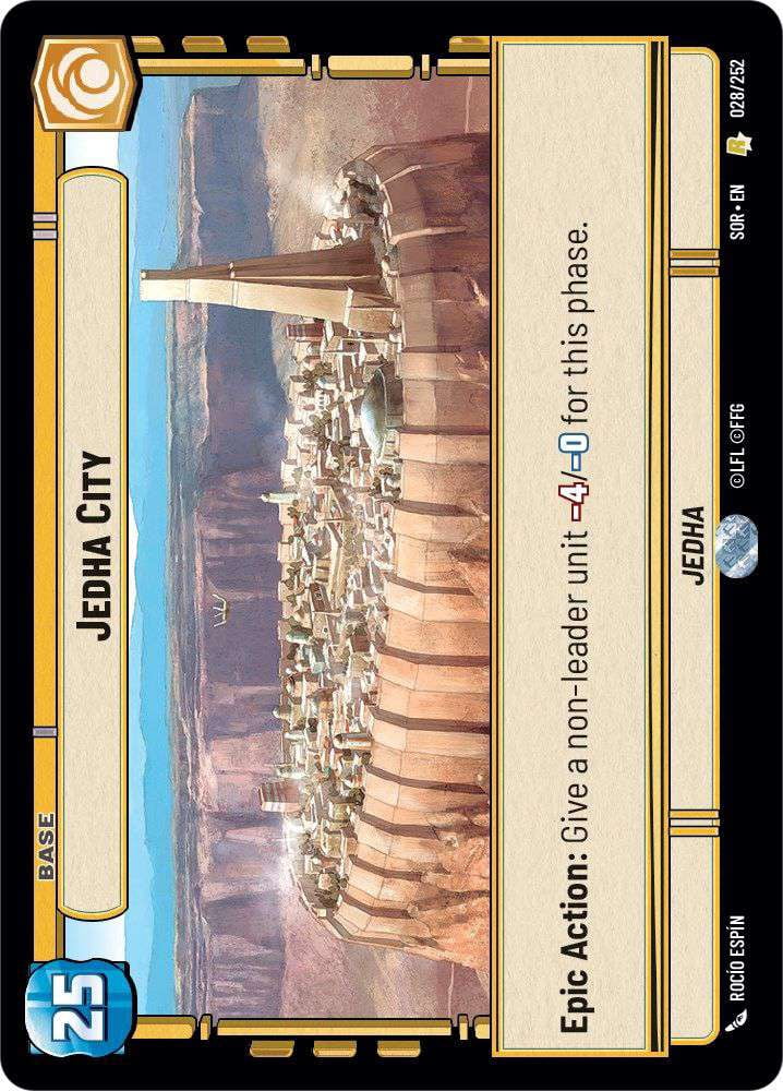 Star Wars: Unlimited Spark of Rebellion Rare Jedha City #028 - Walmart.com