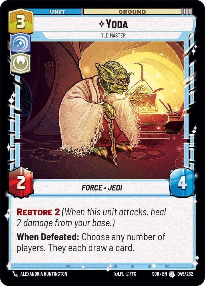 Star Wars: Unlimited Spark of Rebellion Uncommon Yoda - Old Master #045 ...