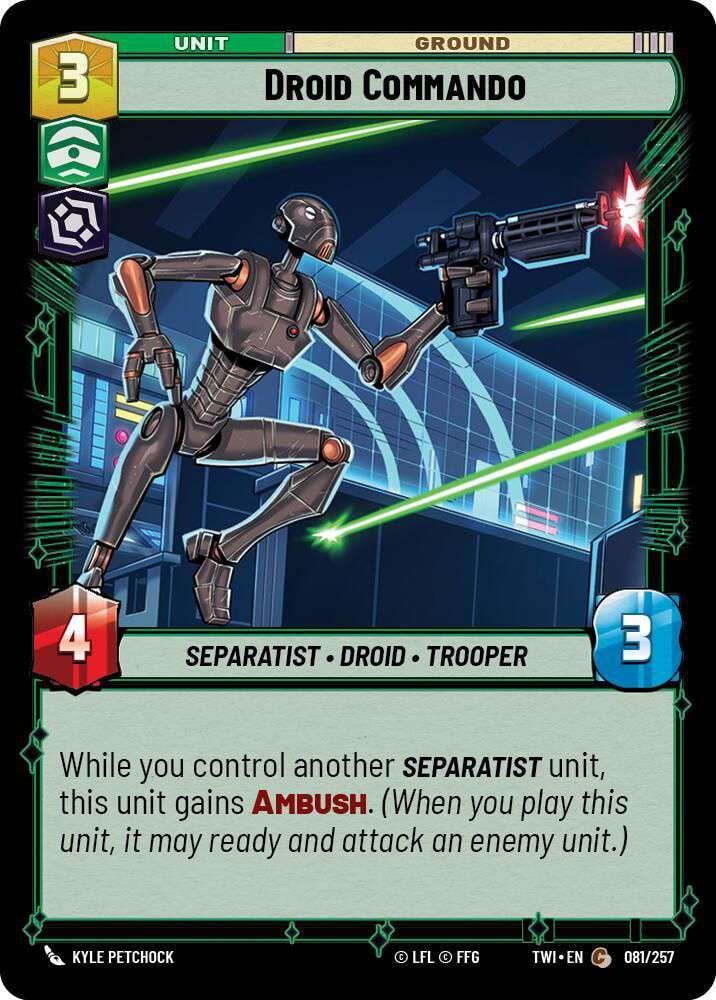 Star Wars: Unlimited Twilight of the Republic Common Droid Commando ...
