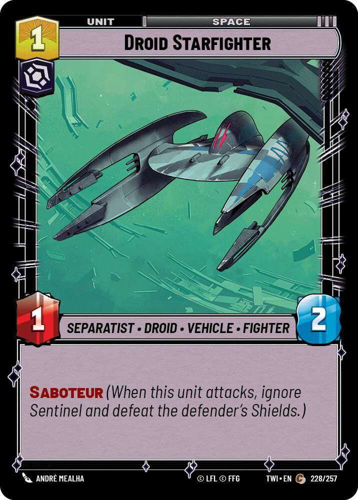 Star Wars: Unlimited Twilight of the Republic Common Droid Starfighter ...