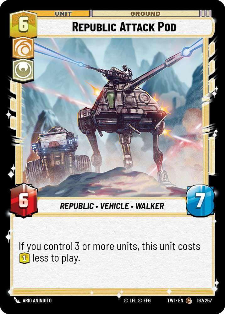 Star Wars: Unlimited Twilight of the Republic Common Republic Attack ...