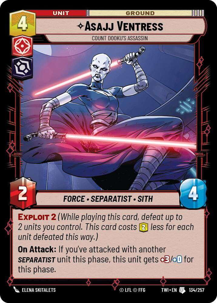 Star Wars: Unlimited Twilight of the Republic Uncommon Asajj Ventress ...