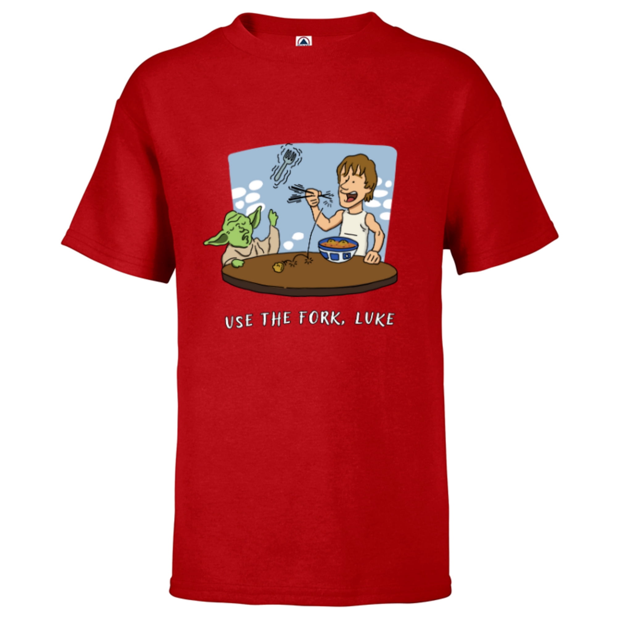 Star Wars “Use the Fork, Luke” Yoda Chopsticks Funny - Short Sleeve T ...