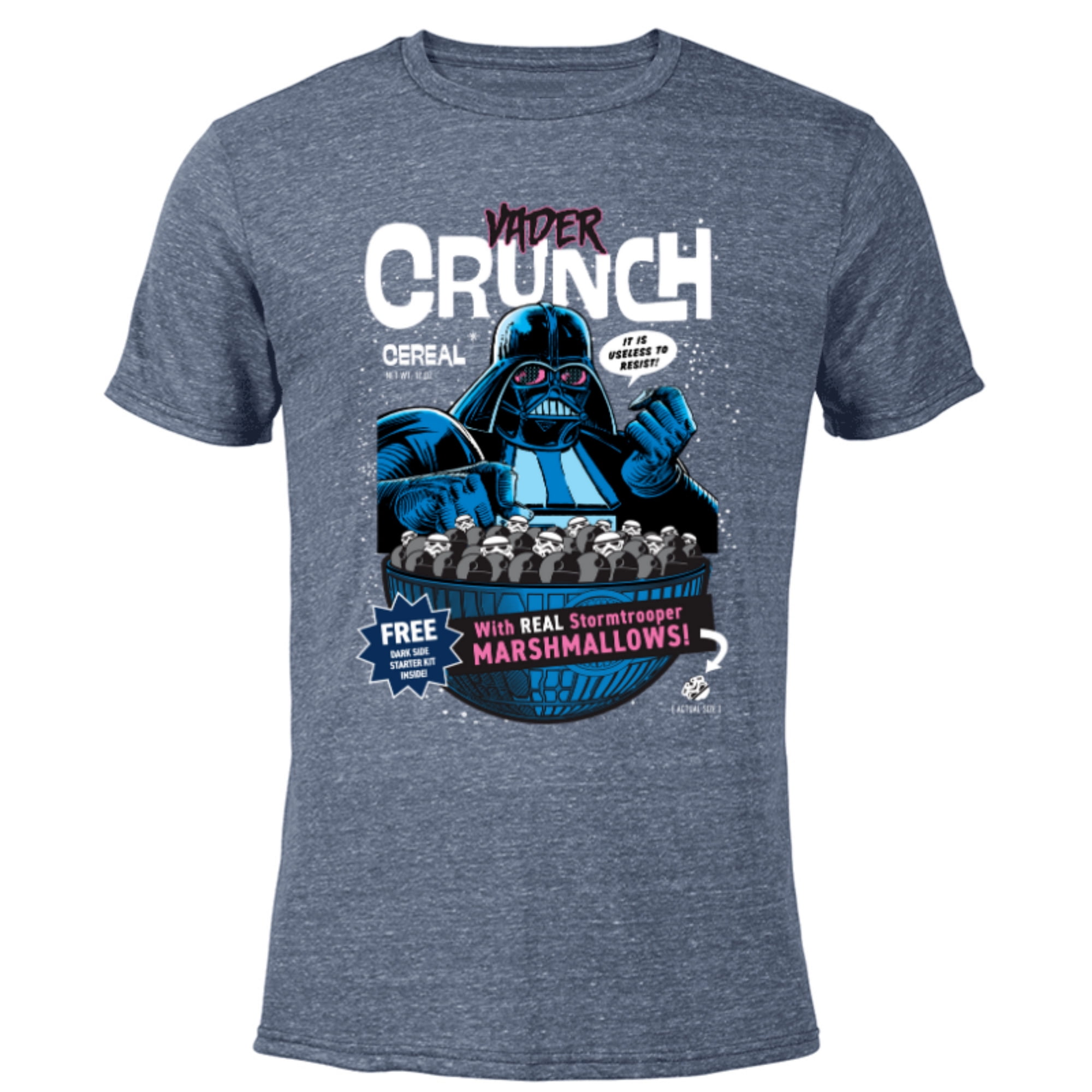 Star Wars Vader Crunch Breakfast Cereal Retro - Short Sleeve Blended T ...