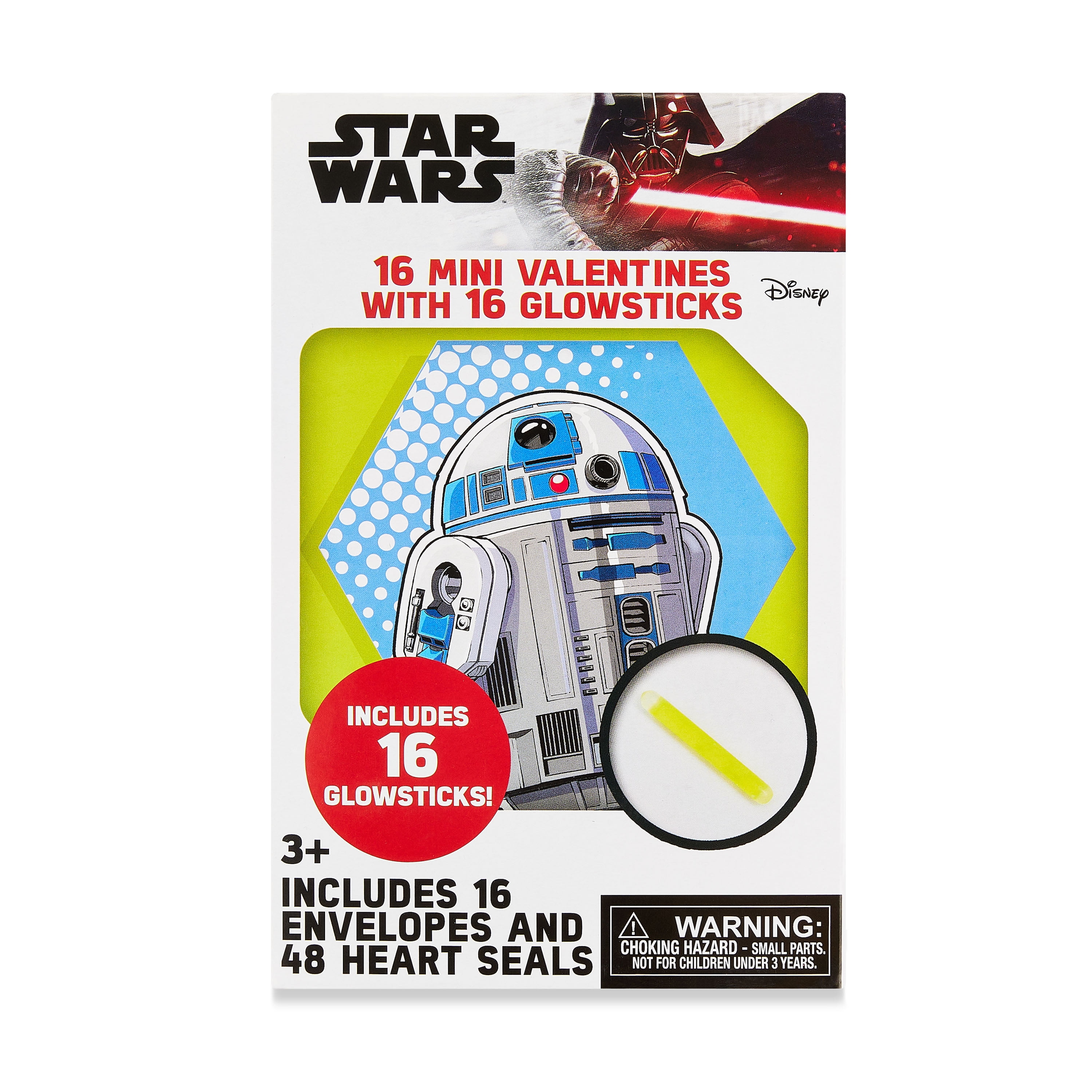 Star Wars Valentine Greeting Card Set with Mini Glow Sticks, Paper ...
