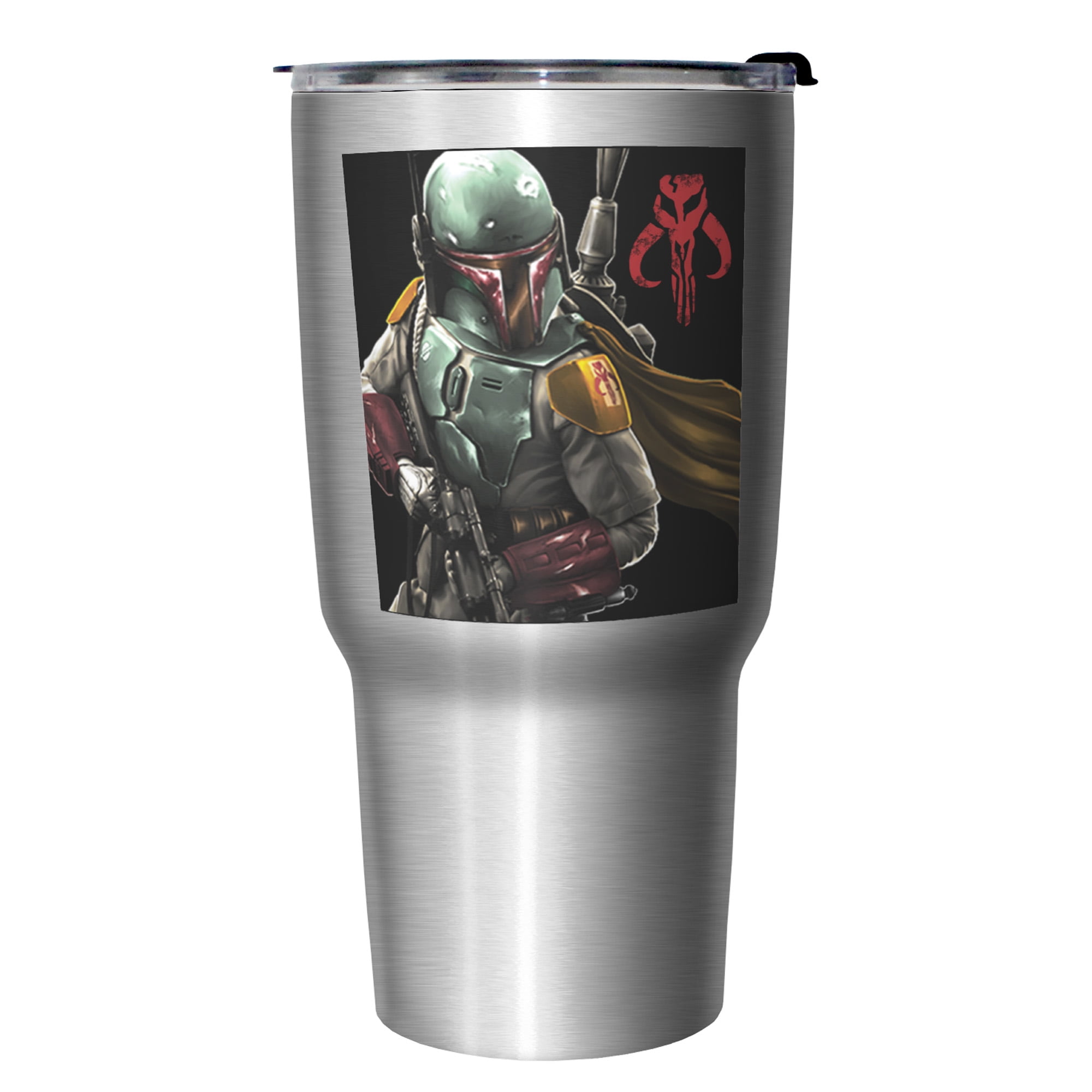 Star Wars Warrior Boba Stainless Steel Tumbler w/Lid Stainless Steel 27 ...