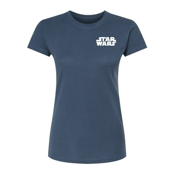 Star Wars - White Logo - Juniors Fitted Graphic T-Shirt - Walmart.com