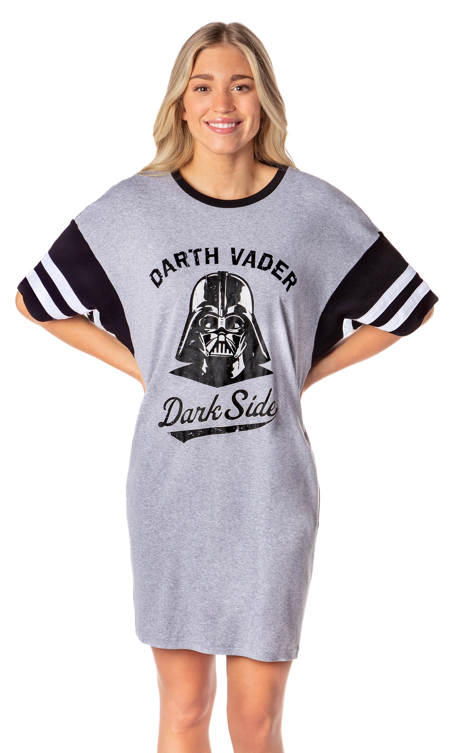Star Wars Womens' Distressed Darth Vader Nightgown Sleep Pajama Shirt ...
