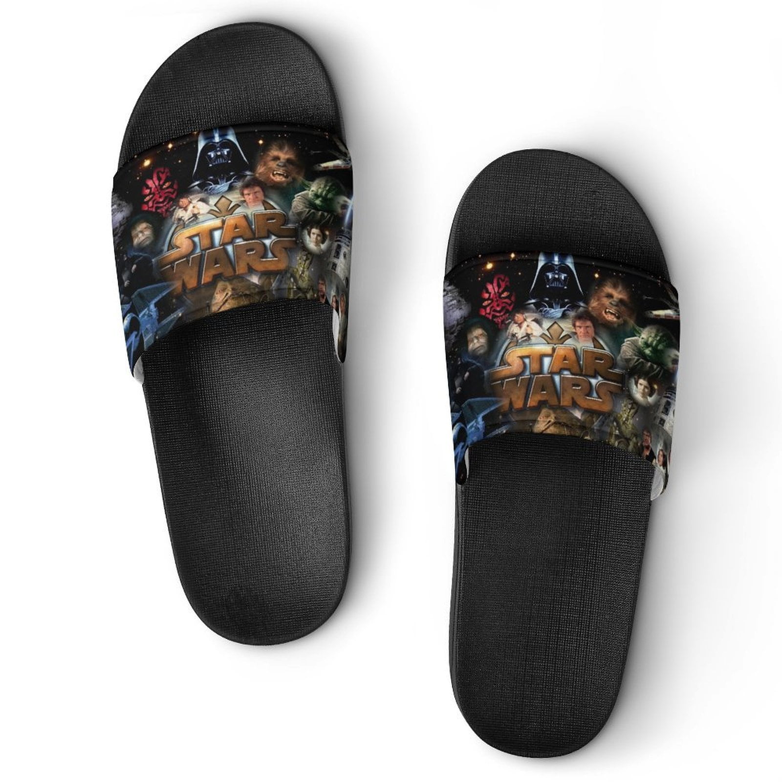 Star Wars Womens Mens House Slippers Non-Slip Pool Sliders Shower Shoes ...