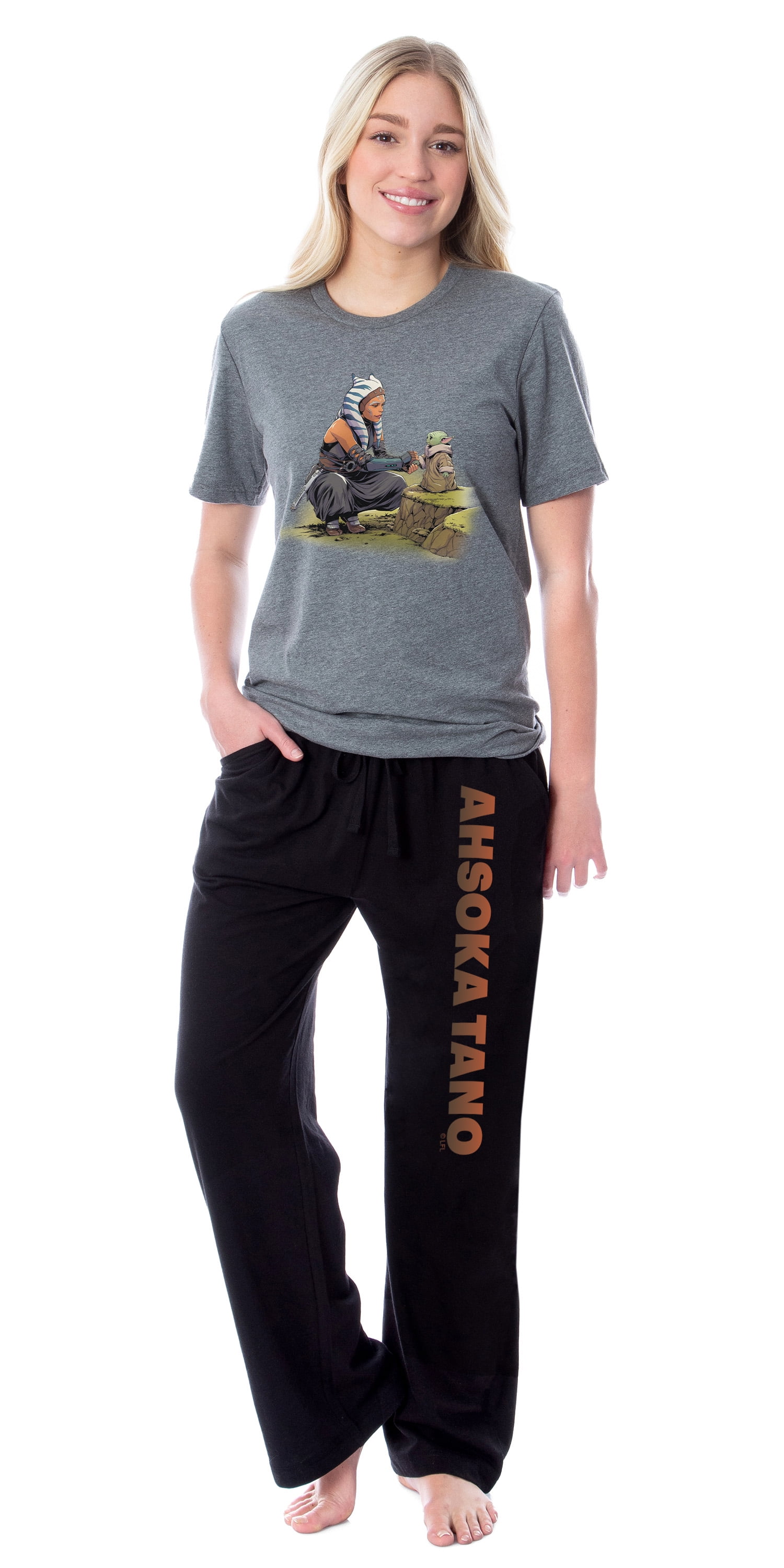 Star Wars Womens' The Mandalorian Ahsoka Tano Sleep Pajama Set Crewneck ...