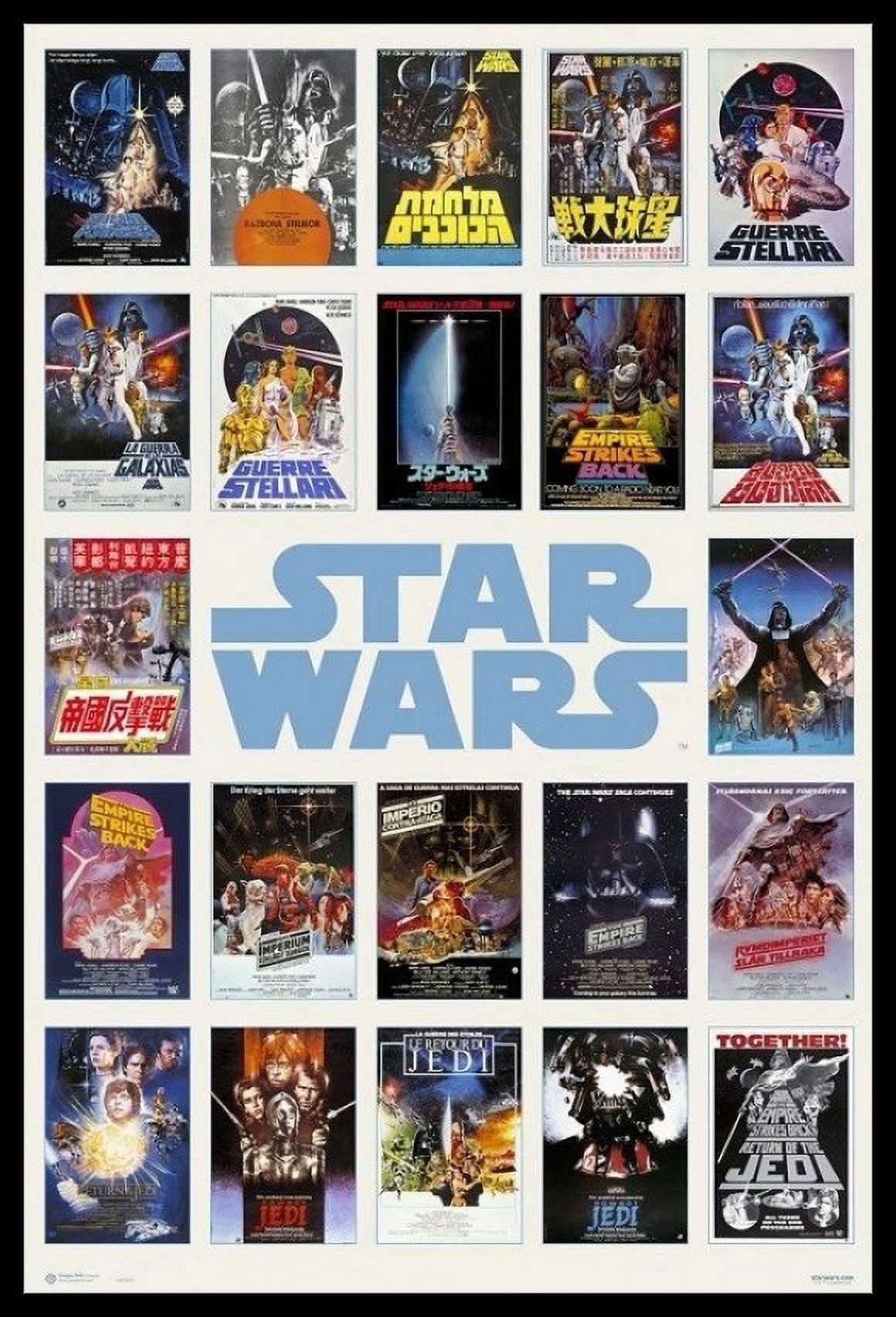 Star Wars Worldwide One Sheet Compilation Laminated & Framed Poster (24 ...