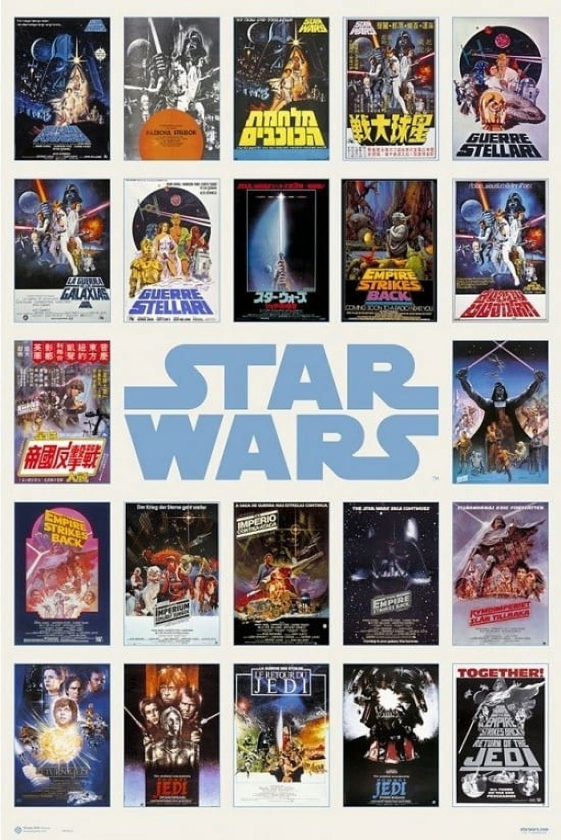 Star Wars Worldwide One Sheet Compilation Laminated Poster (24 x 36 ...