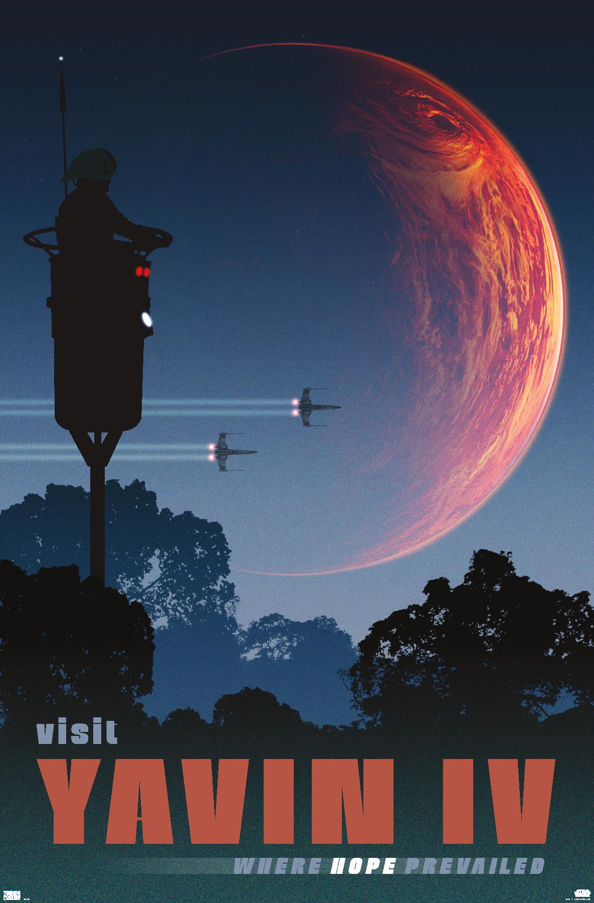 Star Wars: Yavin 4 - Where Hope Prevailed by Russell Walks Wall Poster ...