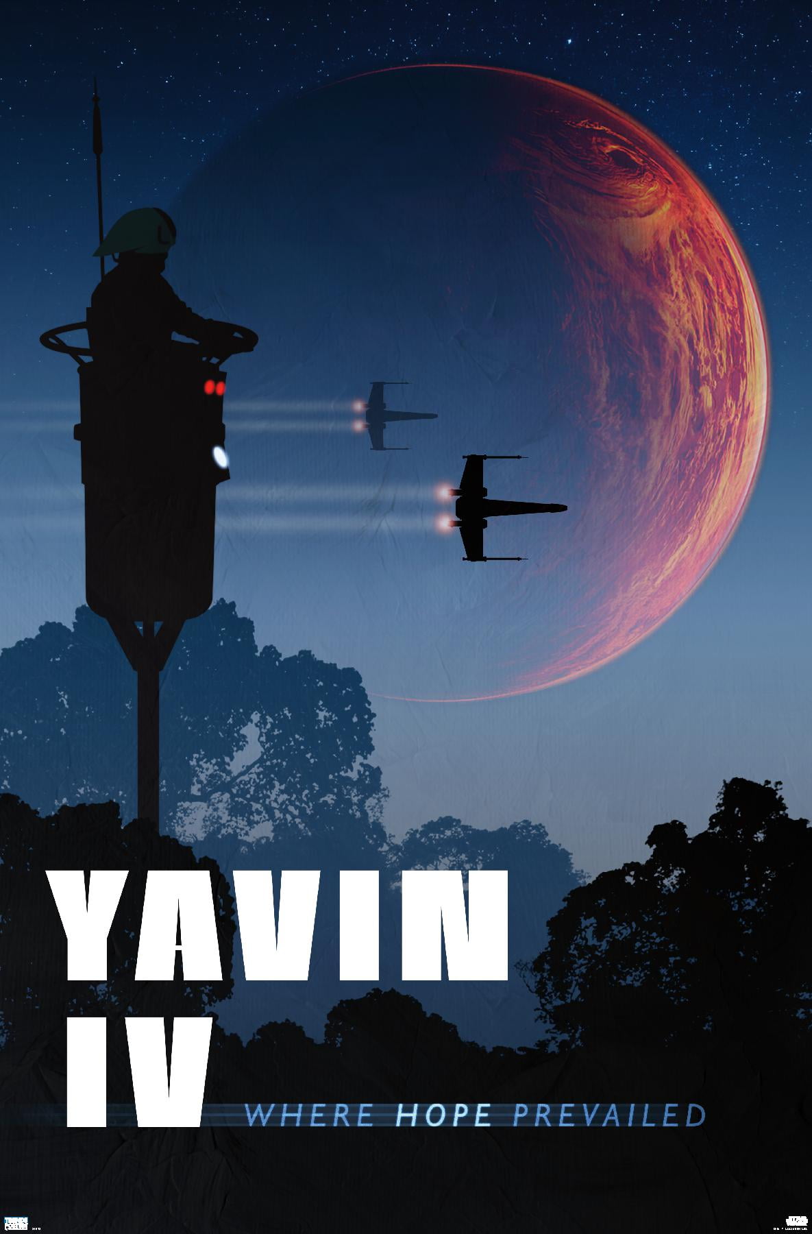 Star Wars: Yavin - Visit Yavin by Russell Walks 23 Wall Poster, 14.725 ...