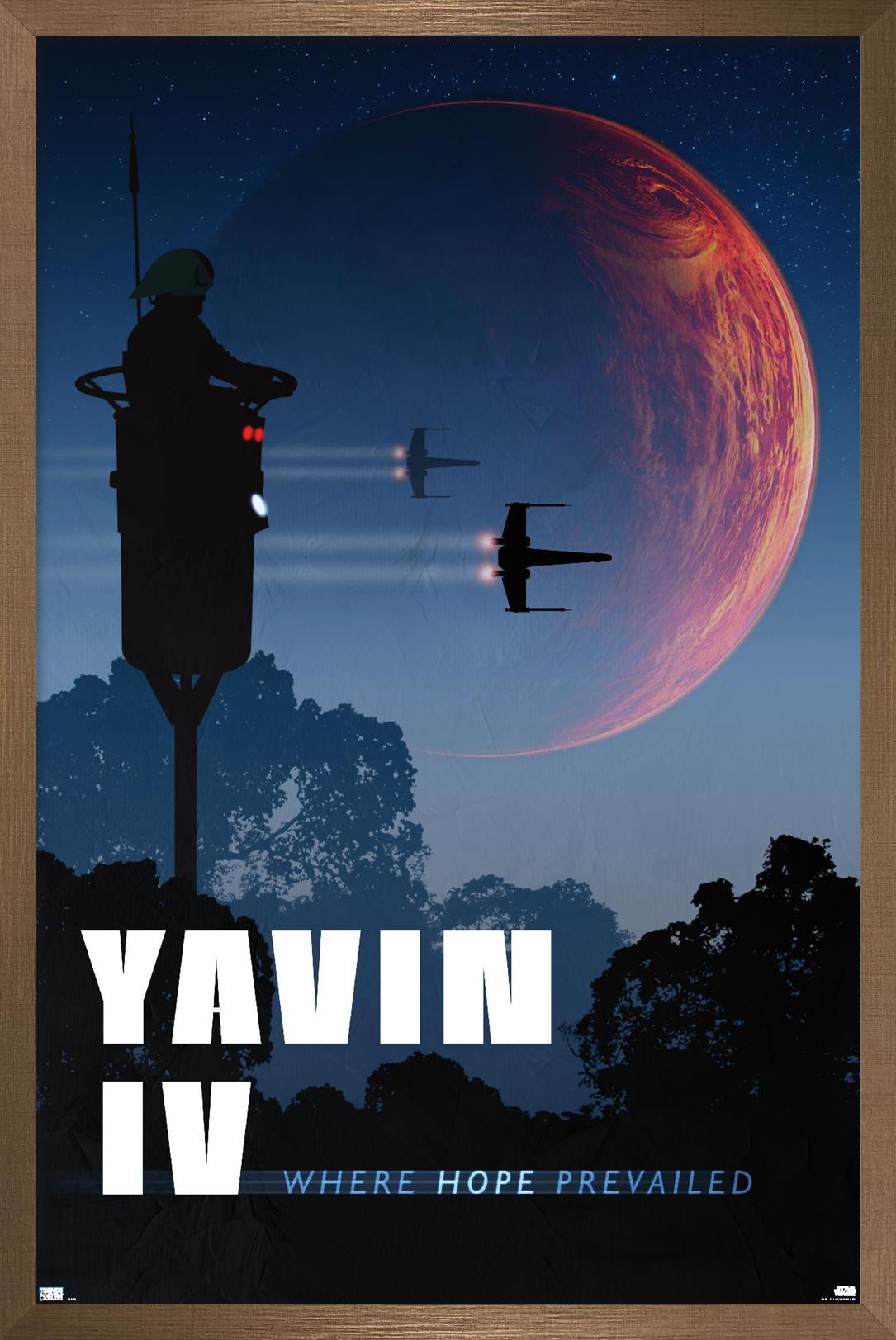 Star Wars: Yavin - Visit Yavin by Russell Walks 23 Wall Poster, 22.375 ...