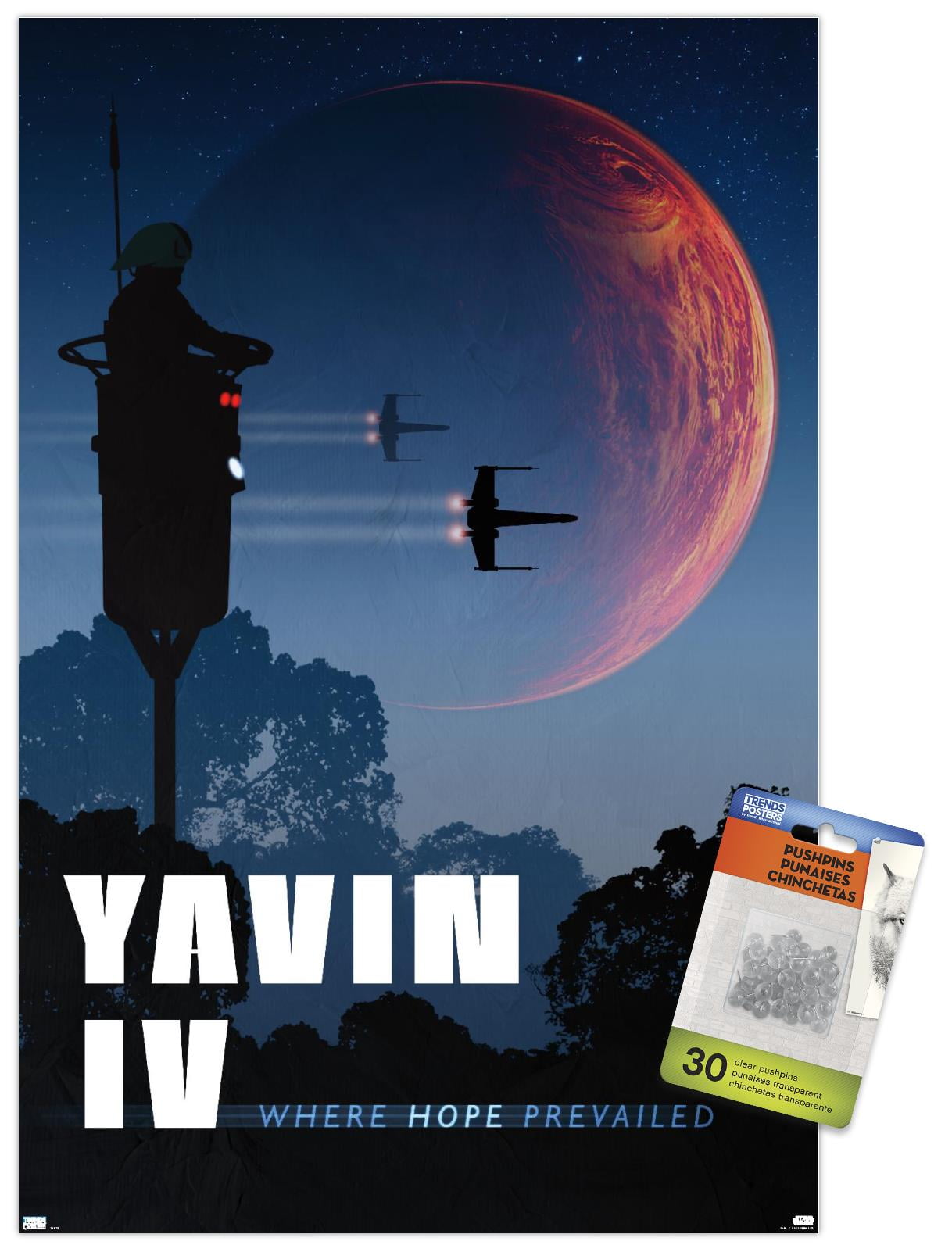 Star Wars: Yavin - Visit Yavin by Russell Walks 23 Wall Poster with ...