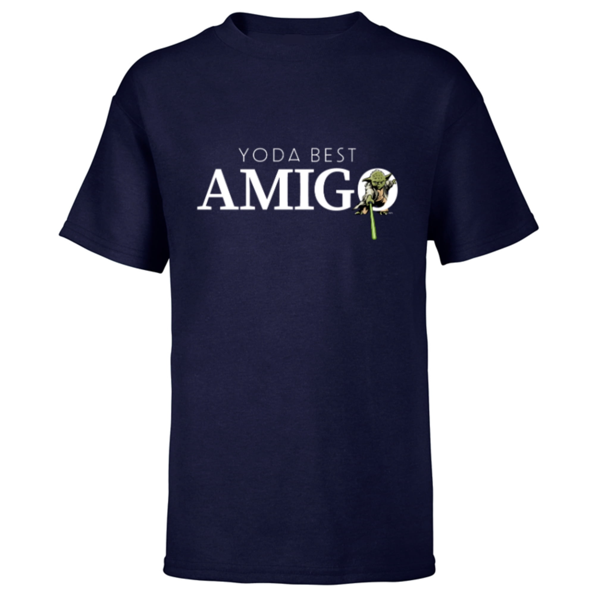 Star Wars Yoda Best Amigo Lightsaber Gift Friend Spanish- Short Sleeve T-Shirt for Kids ...